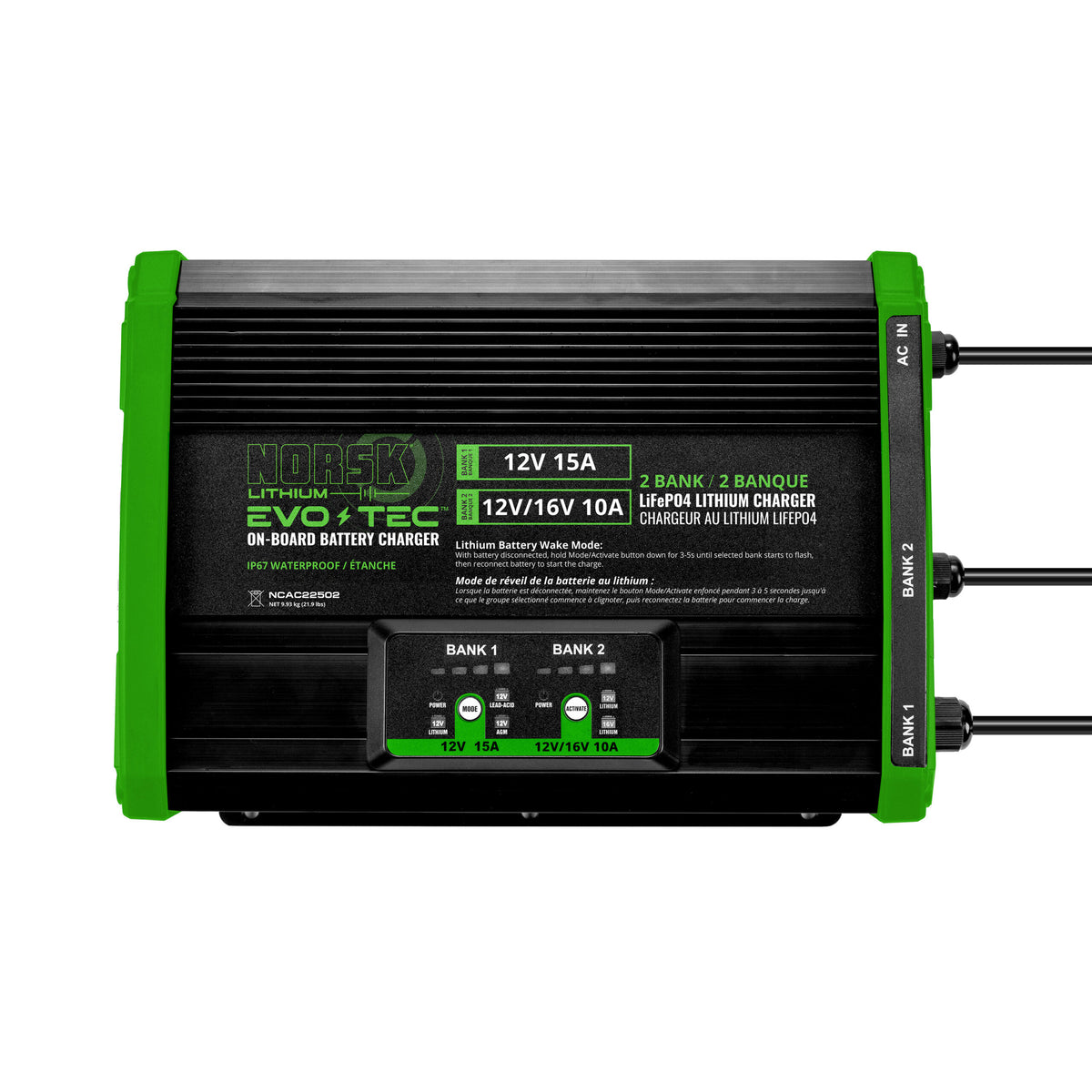 EVO-TEC™ 12V+12V/16V – 2 Bank Selectable On-Board Charger — Ben's ...